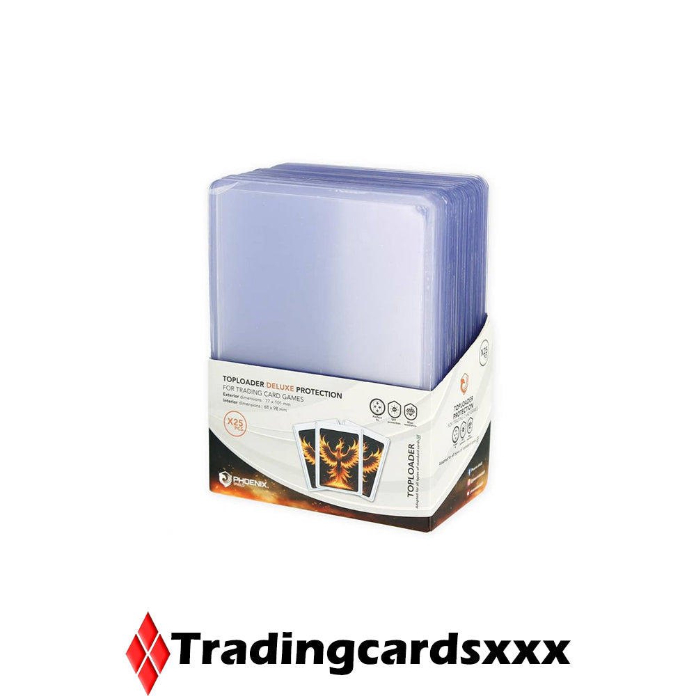 Phoenix Shield - 25 Deluxe Toploader avec double film de protection – Tradingcardsxxx